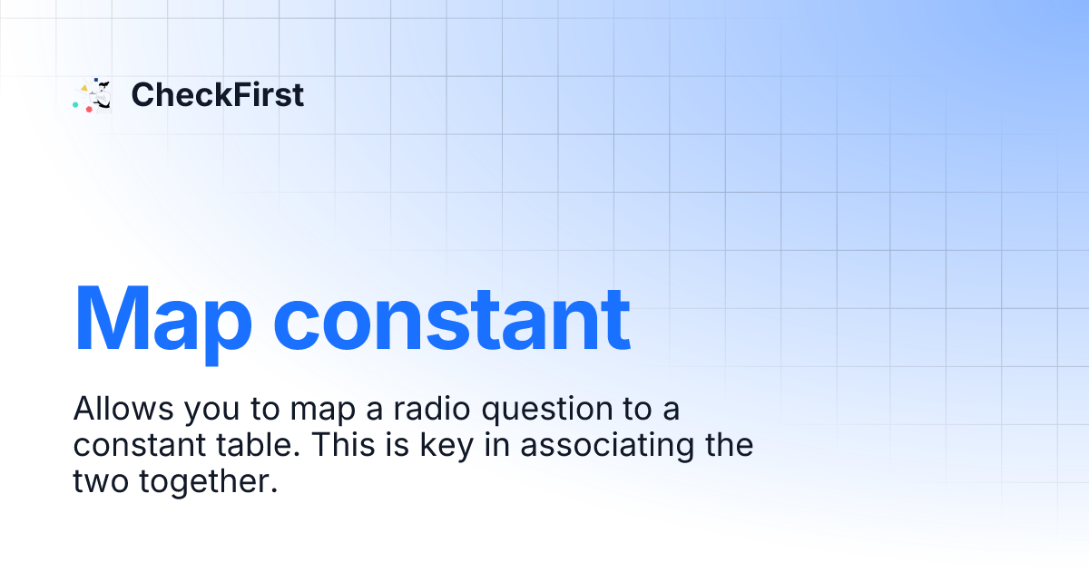 Map constant | CheckFirst